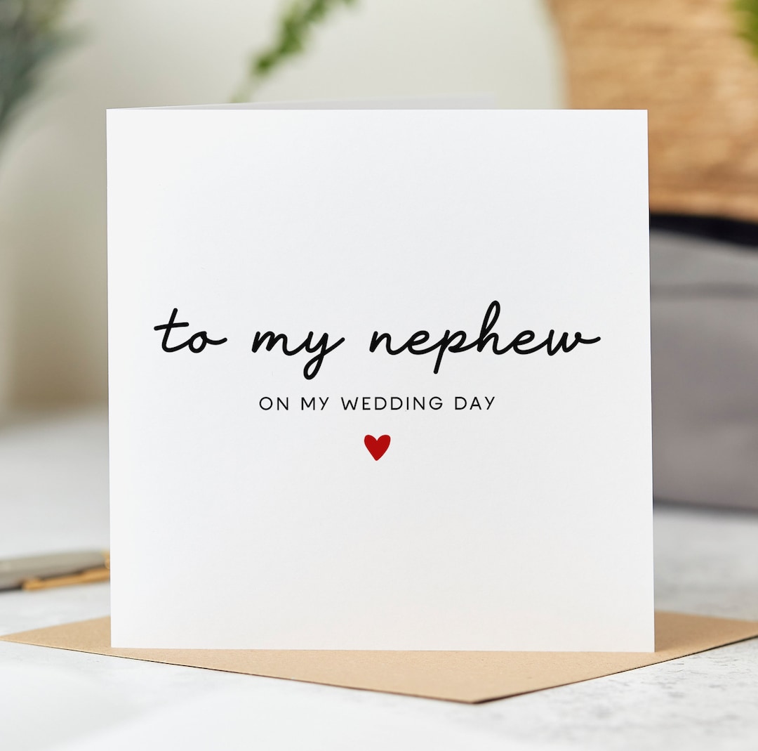 Nephew Wedding Day Card - Wedding Day Thank You Card - to My Nephew on ...