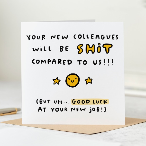 Personalised Leaving Work Card - Etsy UK