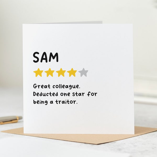 Personalised Colleague Leaving Card - Etsy UK