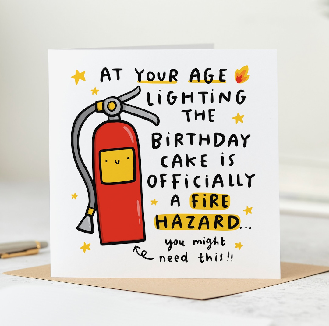 Funny Birthday Card, at Your Age Lighting the Birthday Cake is ...