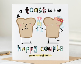 A Toast to the Happy Couple Funny Wedding, Civil Partnership or ...