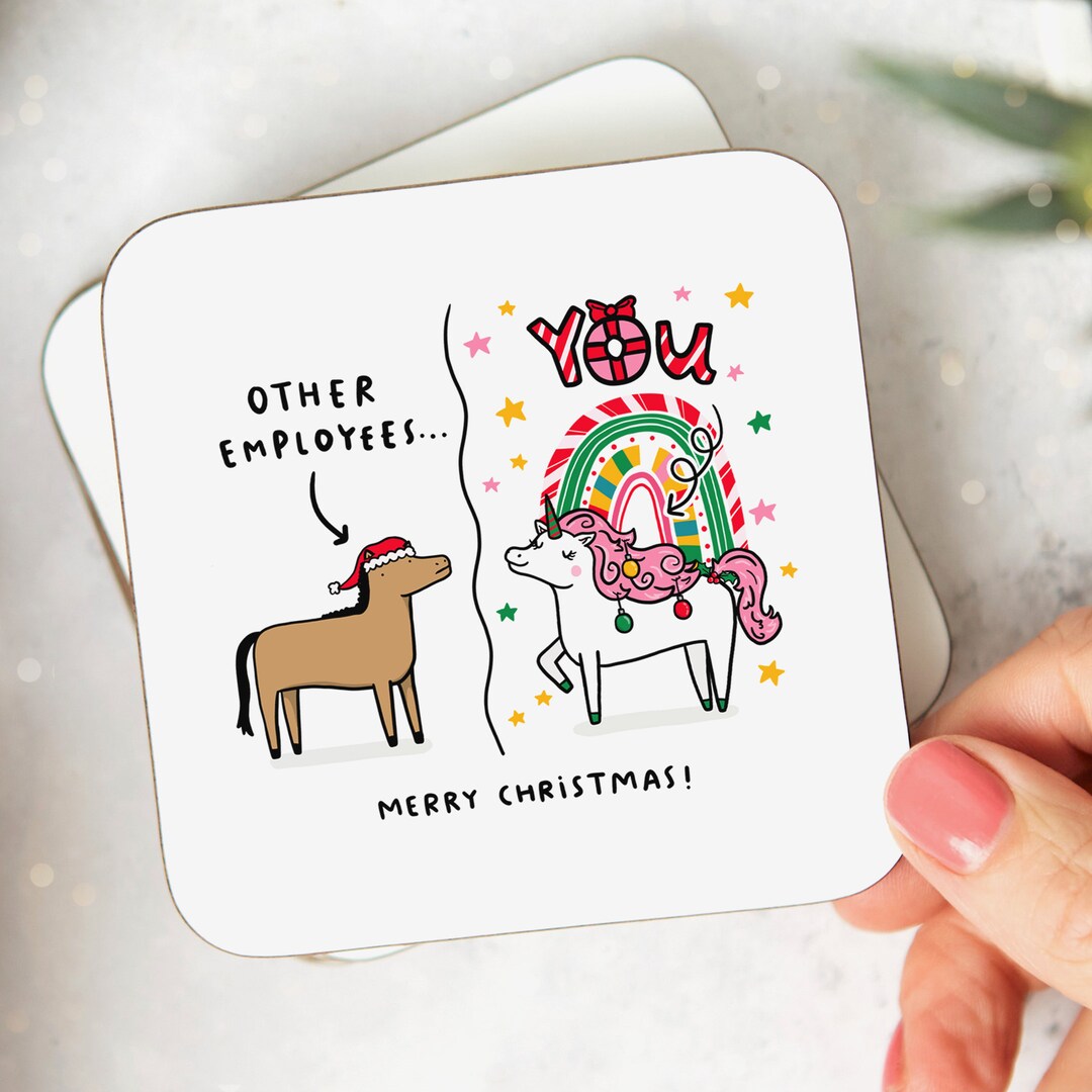 Funny Employee Coaster, Christmas Gift, Other Employees and You ...
