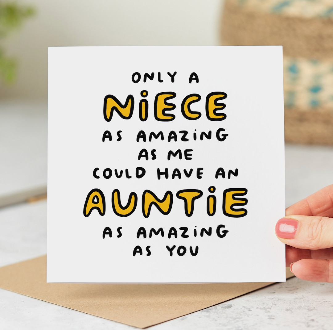 Amazing Auntie, de Amazing Niece Tarjeta de cumpleaños divertida de la tía, la mejor tarjeta de ...