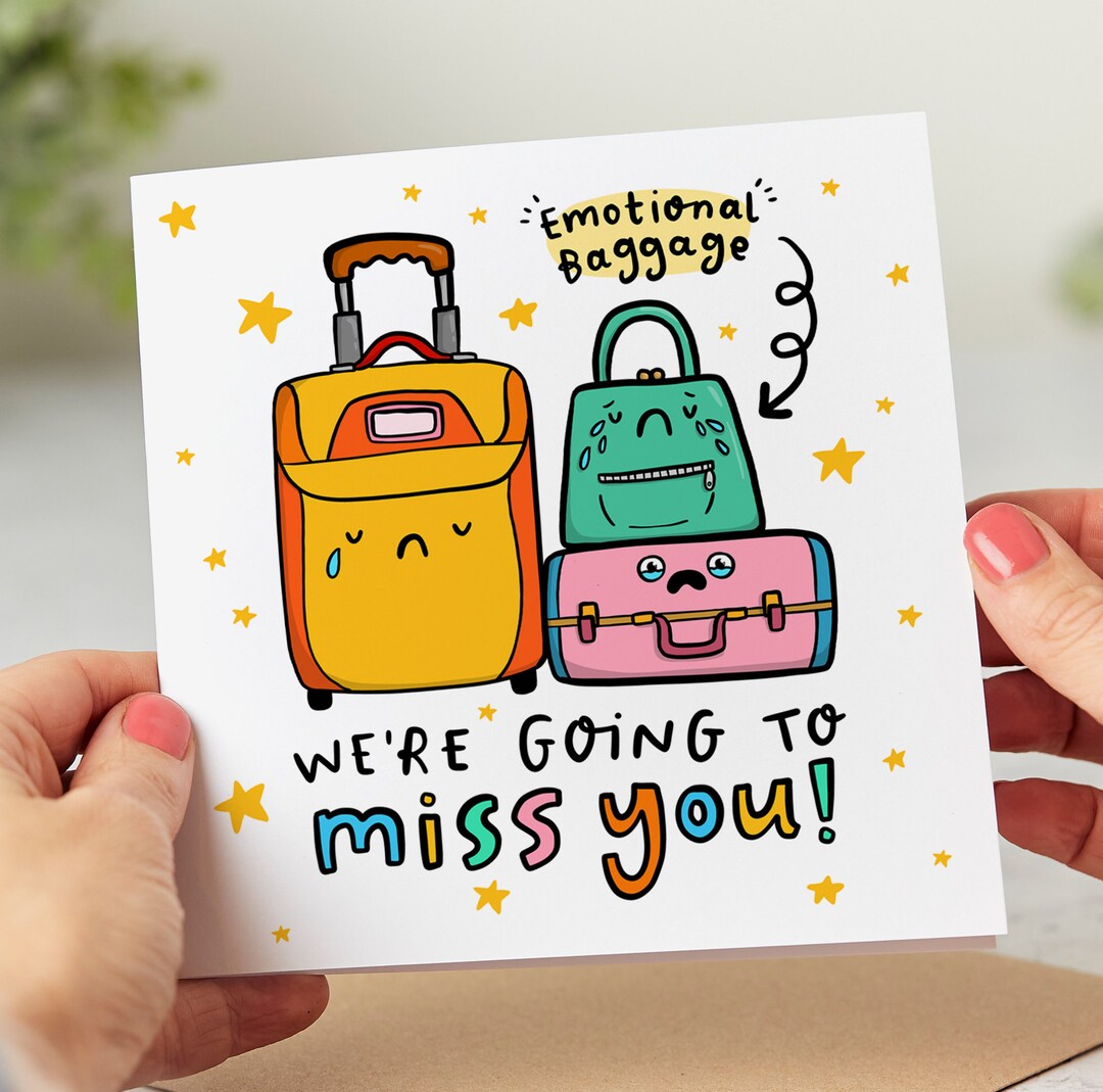 Funny Leaving Card, Emotional Baggage, New Job, Bon Voyage - Etsy UK