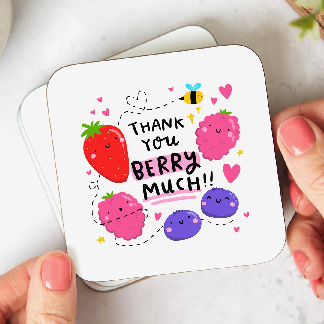 Thank You Berry Much, Funny Thank You Gift, Teacher Thank You Gift ...