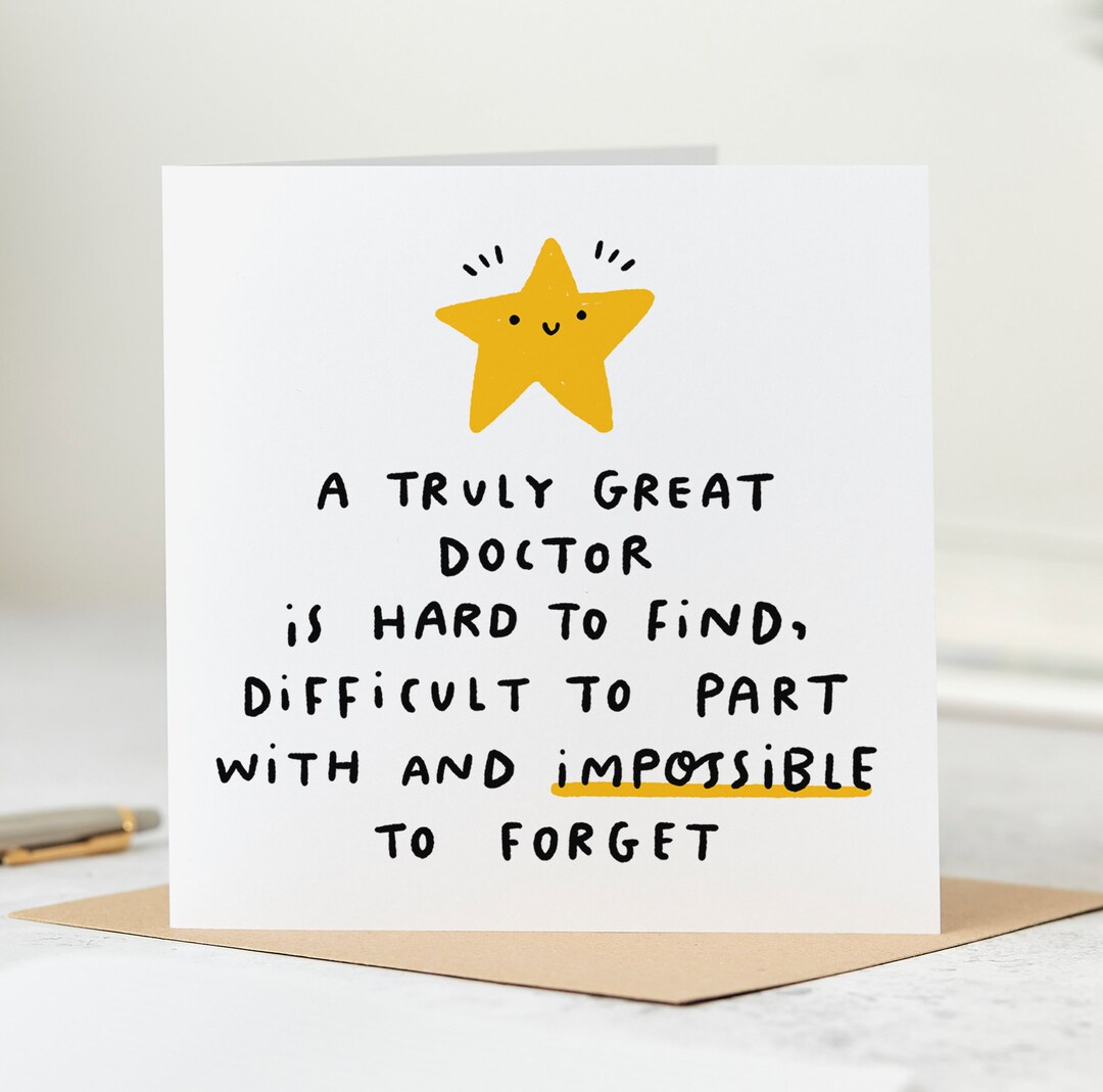 A Truly Great Doctor is Hard to Find - Thank You Card, for Doctor ...