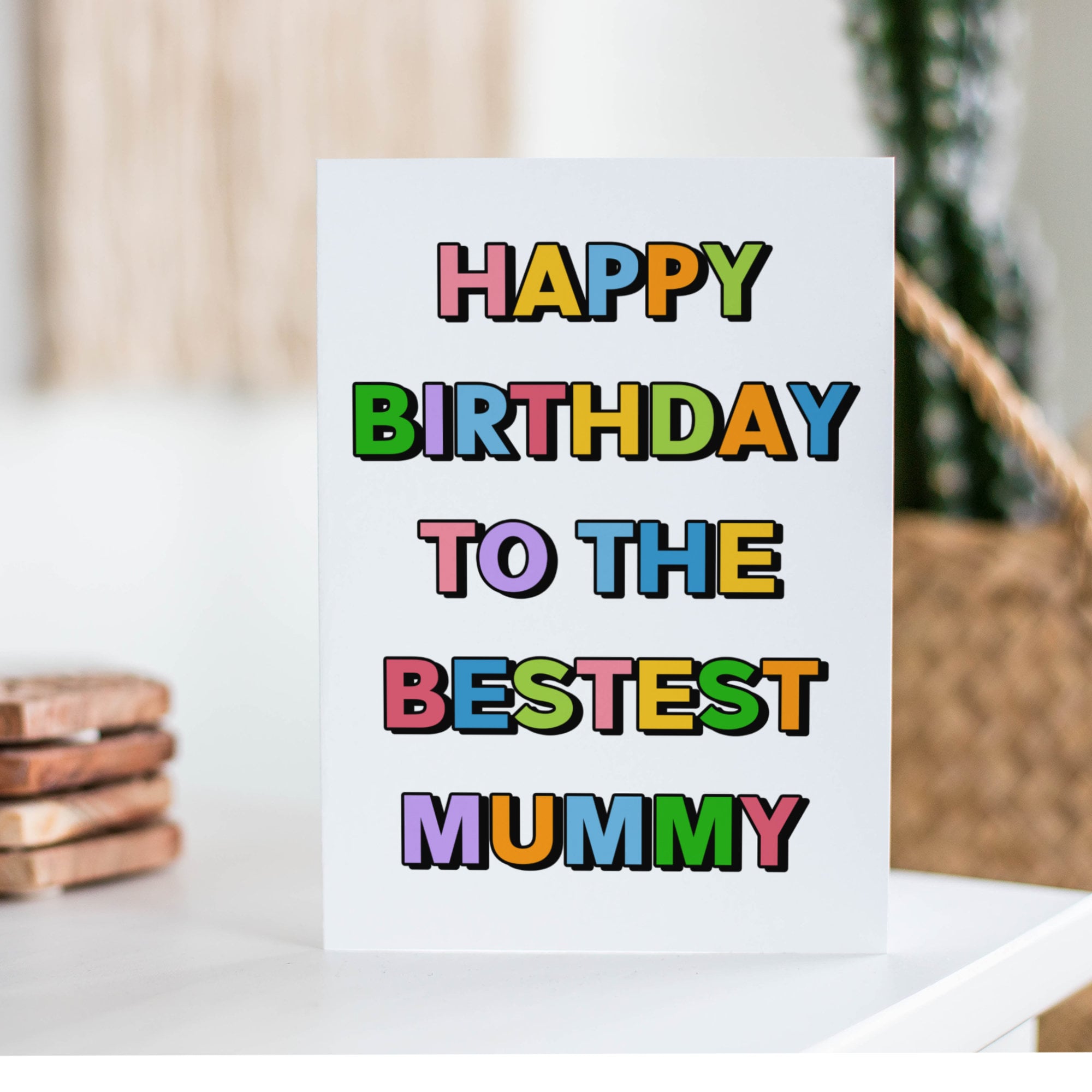 Best Mummy Birthday Card Happy Birthday To The Bestest Mummy | Etsy