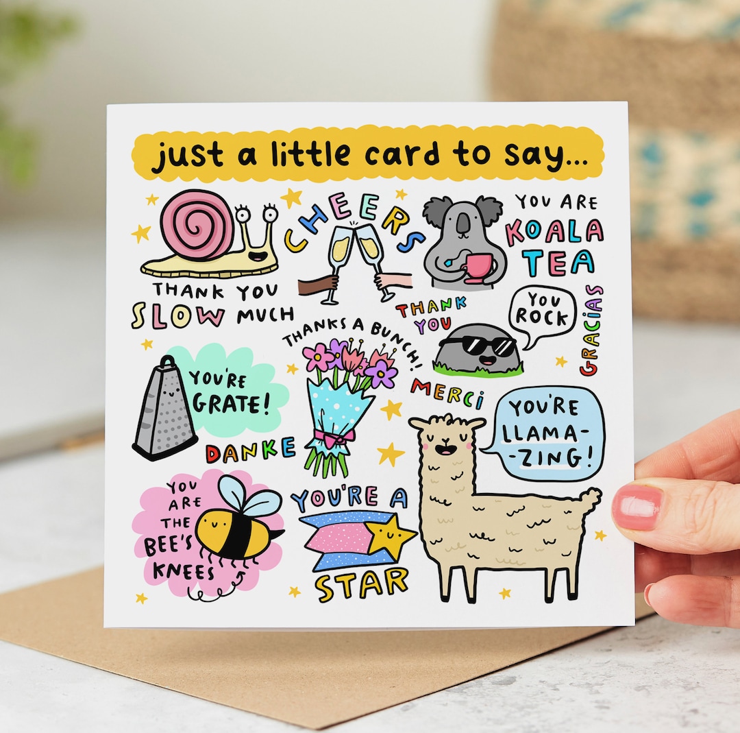 Just A Little Card to Say Thank You, Funny Thank You Card, Card of ...