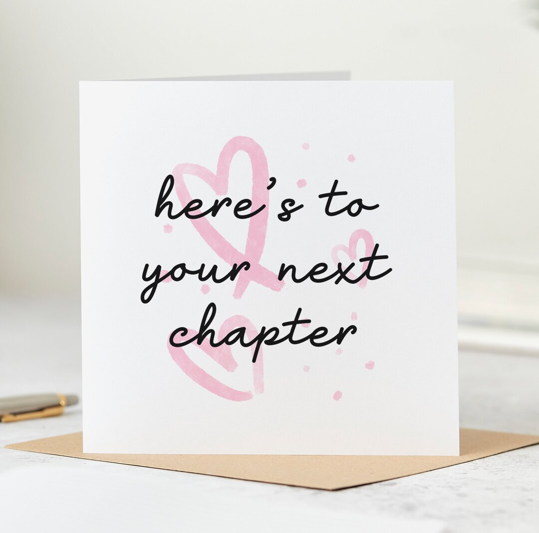Here's to Your Next Chapter Good Luck Card Leaving Card new Job Card ...