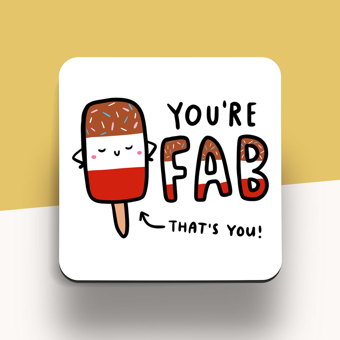You're Fab Coaster Thank You Gift Friend Teacher | Etsy