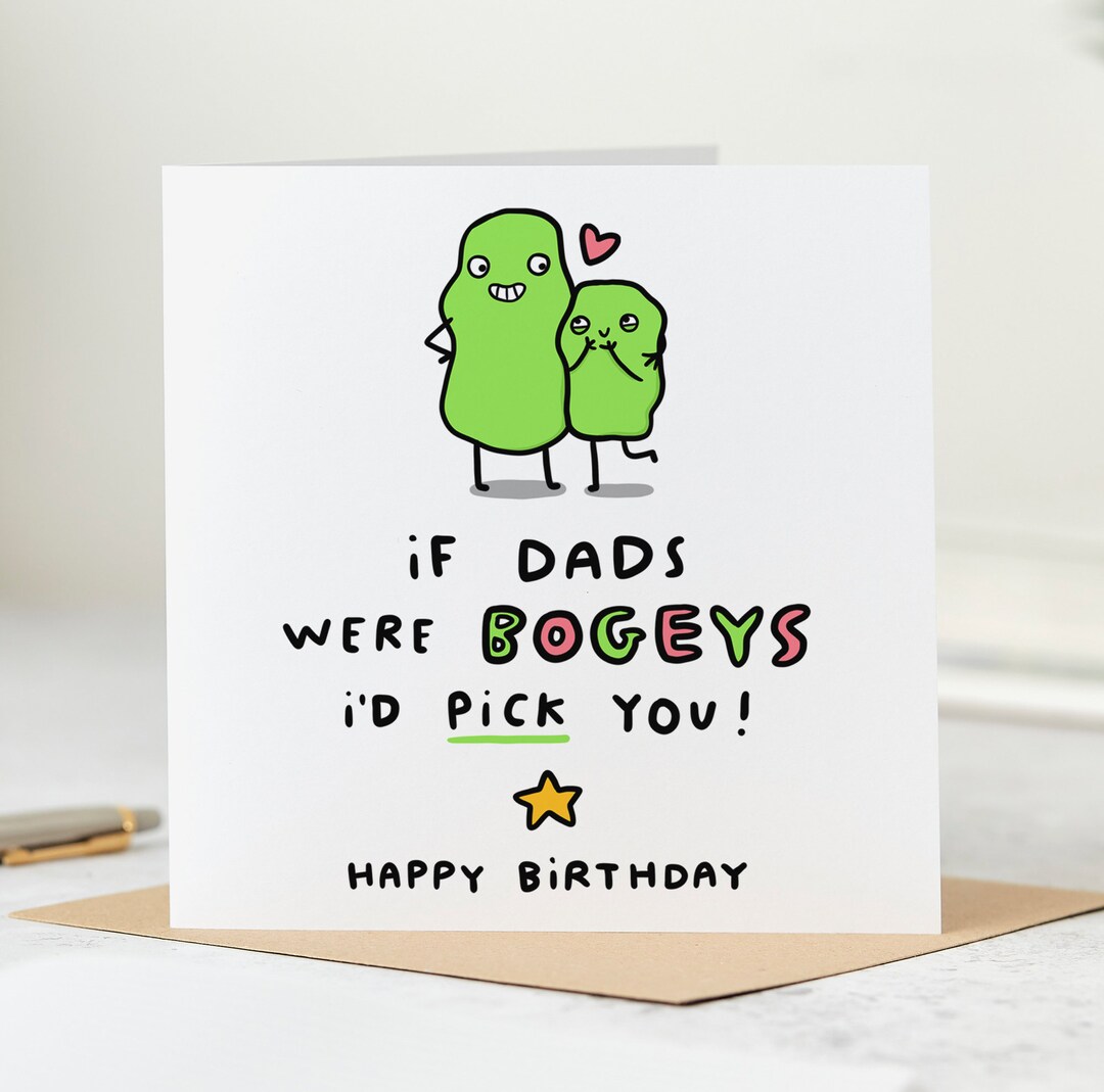 If Dads Were Bogeys - Funny Dad Birthday Card, I'd Pick You, We'd Pick ...