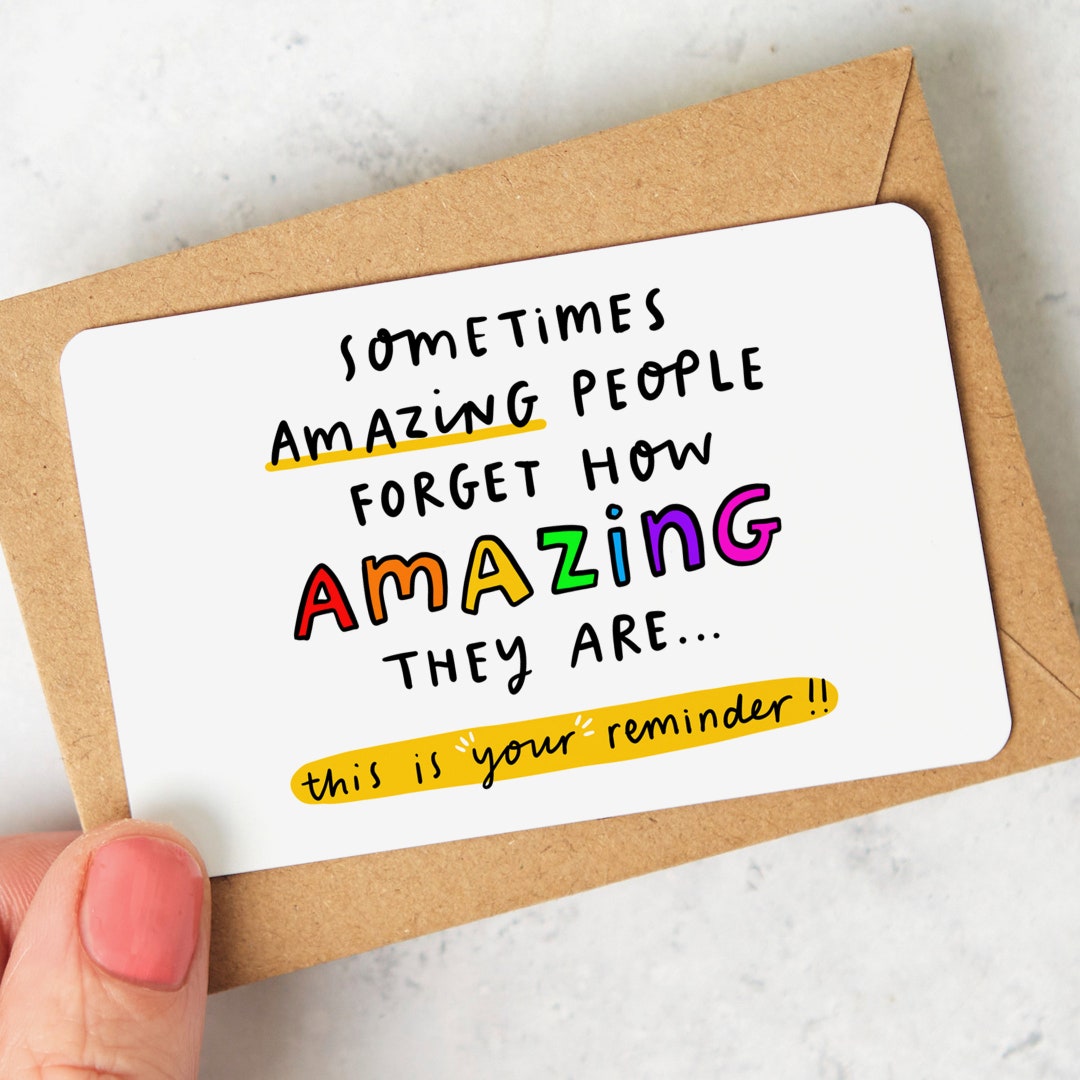 You're Amazing Wallet Card Thank You Gift Thinking of You, Proud of You ...