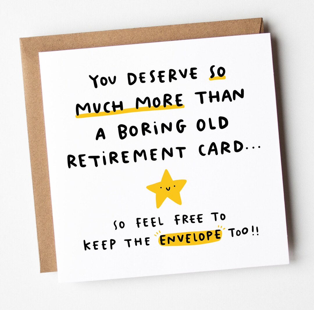Boring Retirement Card Funny Retirement Card, Congrats on Your ...