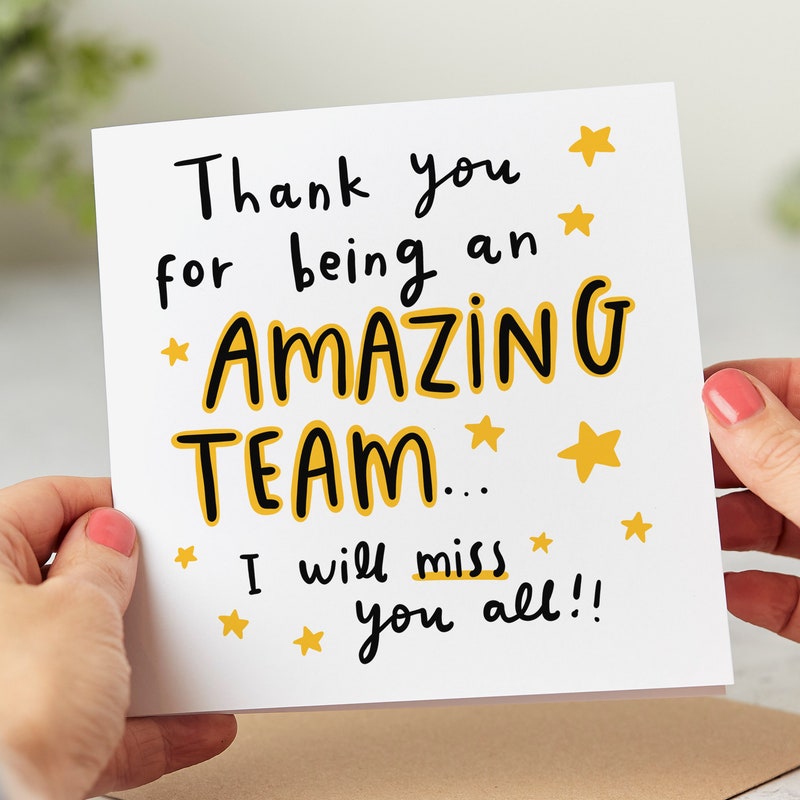 Thank You Amazing Team - Etsy UK