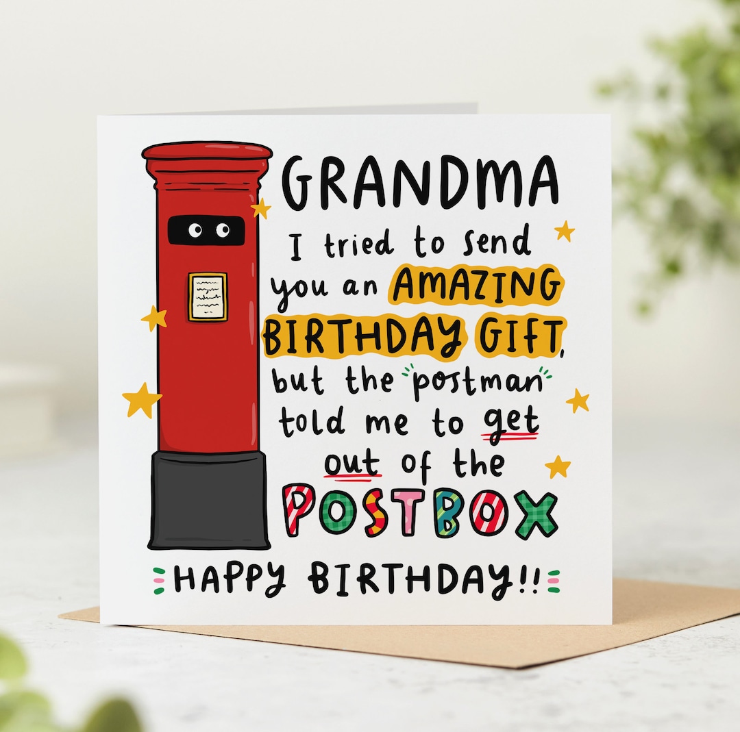 Funny Grandma Birthday Card I Tried to Send You an Amazing Gift - Etsy