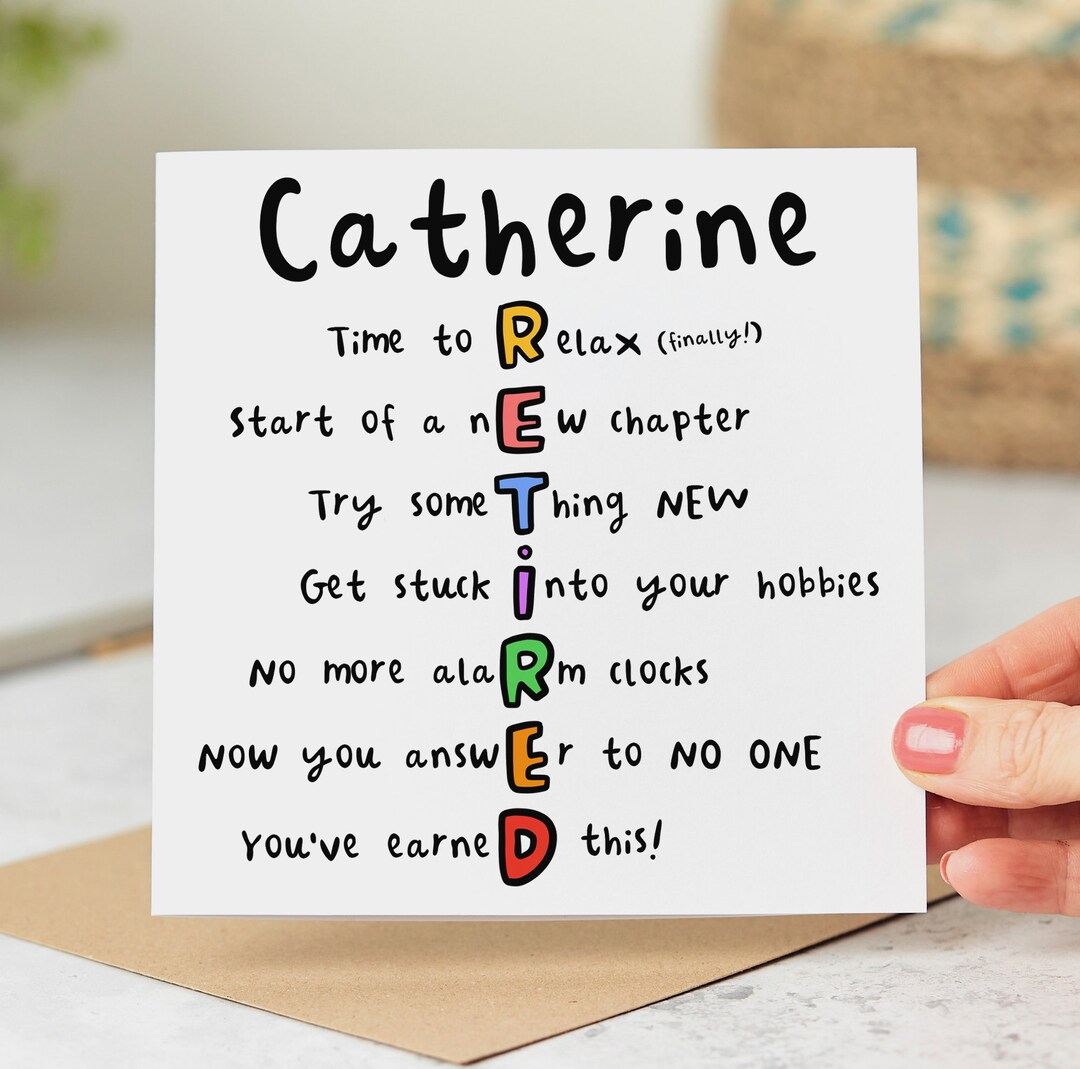Personalised Retirement Card, Congrats Card, Good Luck Card - Etsy