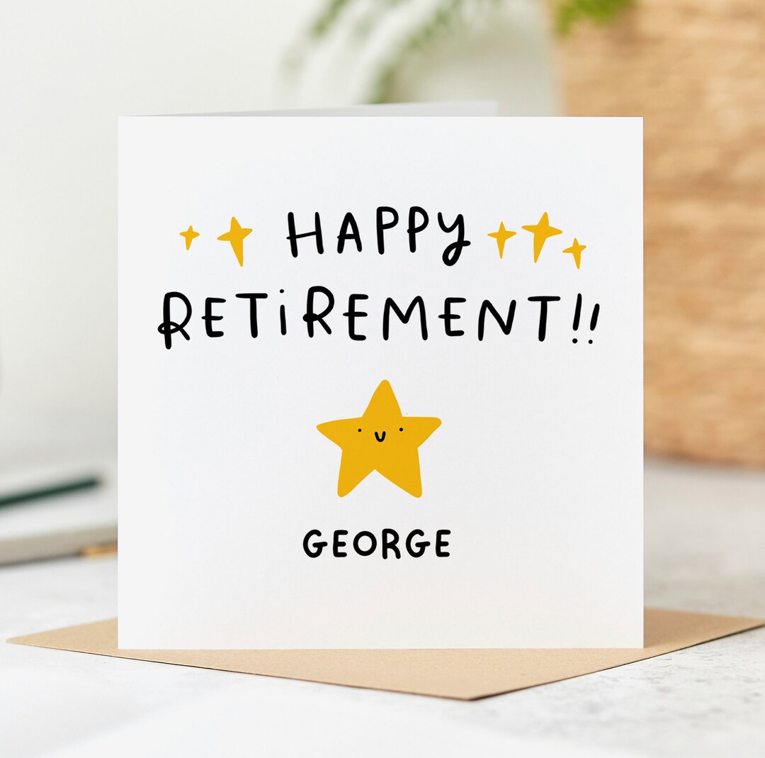 Personalised Retirement Card, Happy Retirement Card, Work Friend, Boss ...