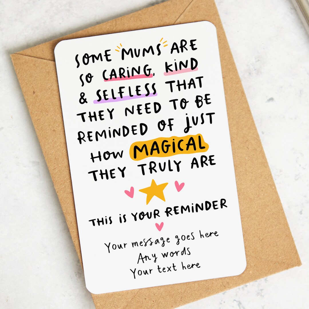 Magical Mum Personalised Gift Purse Card Wallet Card Birthday Gift This ...