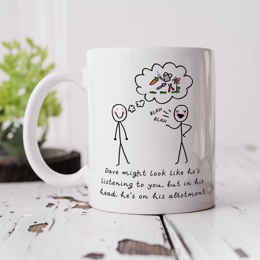 On My Allotment Mug Personalised Gift Funny Gift Birthday - Etsy UK