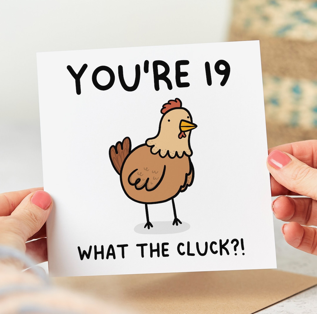 Funny 19th Birthday Card What the Cluck Personalised Card - Etsy