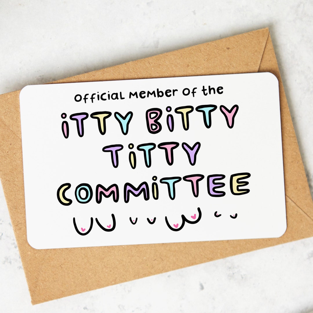 Official Member of the Itty Bitty Titty Committee - Funny Wallet Card ...