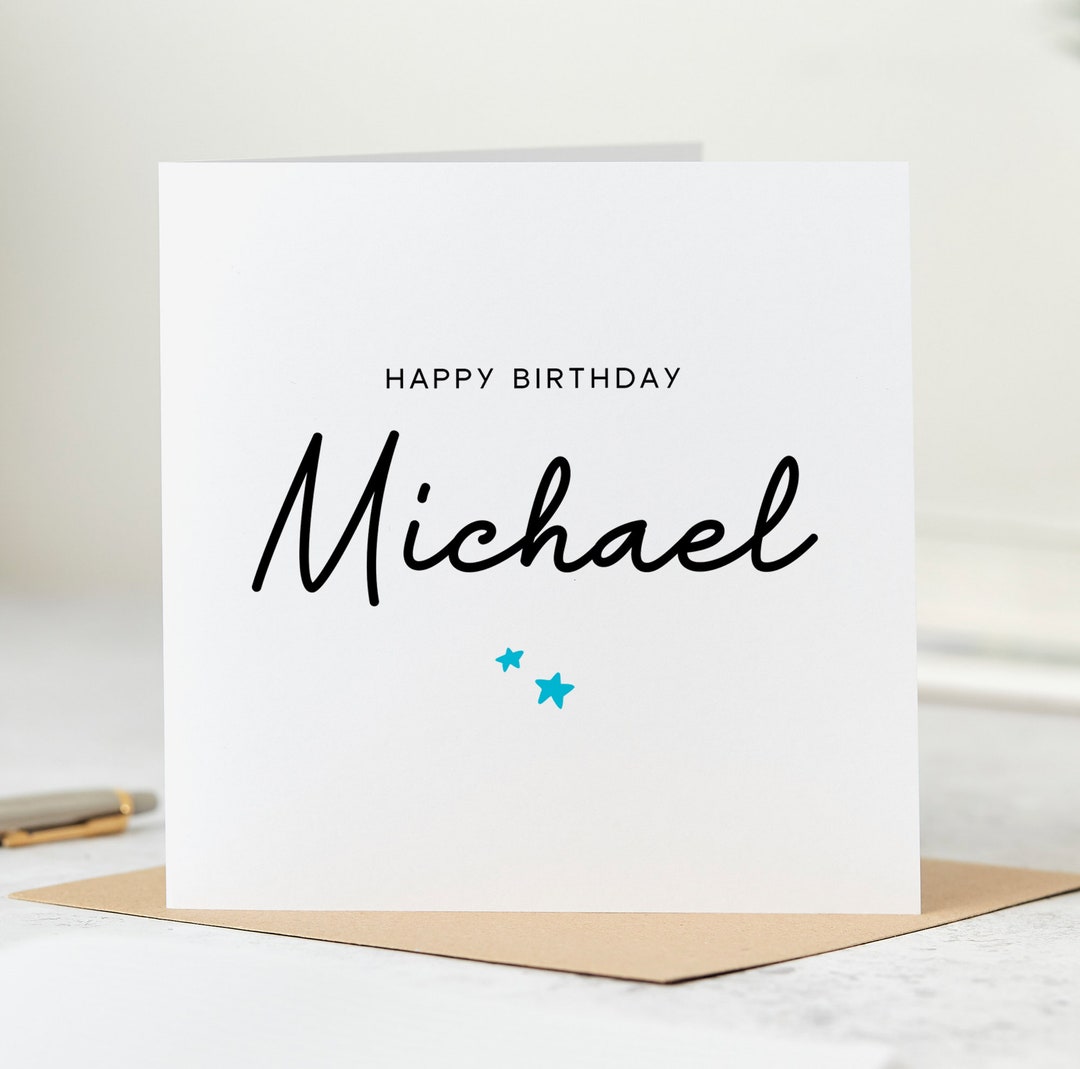 Personalised Birthday Card, Custom Name Birthday Card, Custom Card ...