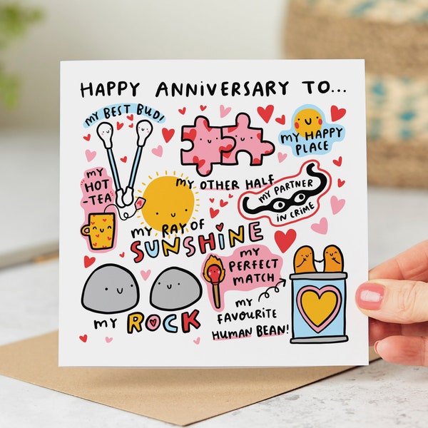 Anniversary Card for Boyfriend - Etsy UK