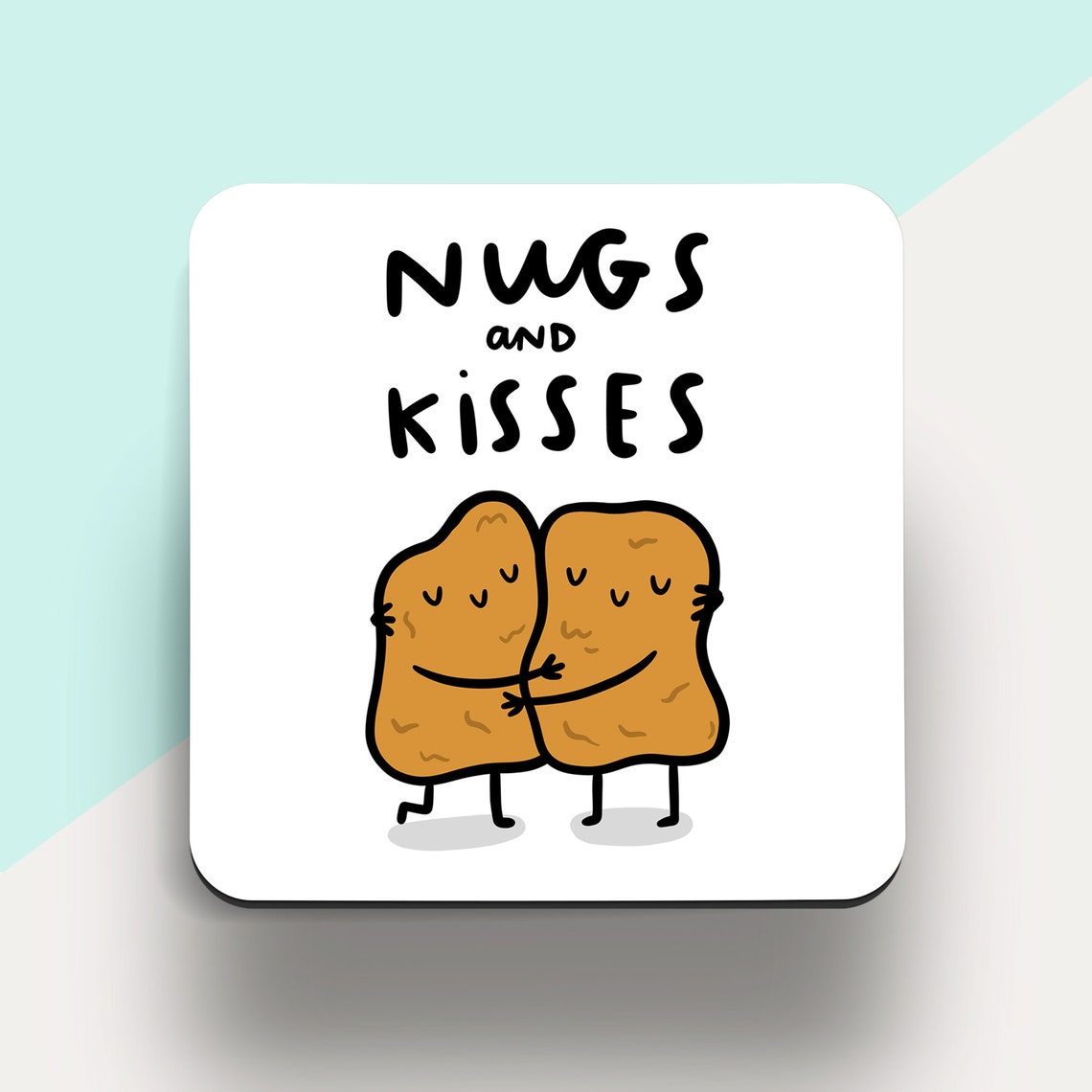 Nugs And Kisses Coaster Friendship Anniversary Birthday | Etsy