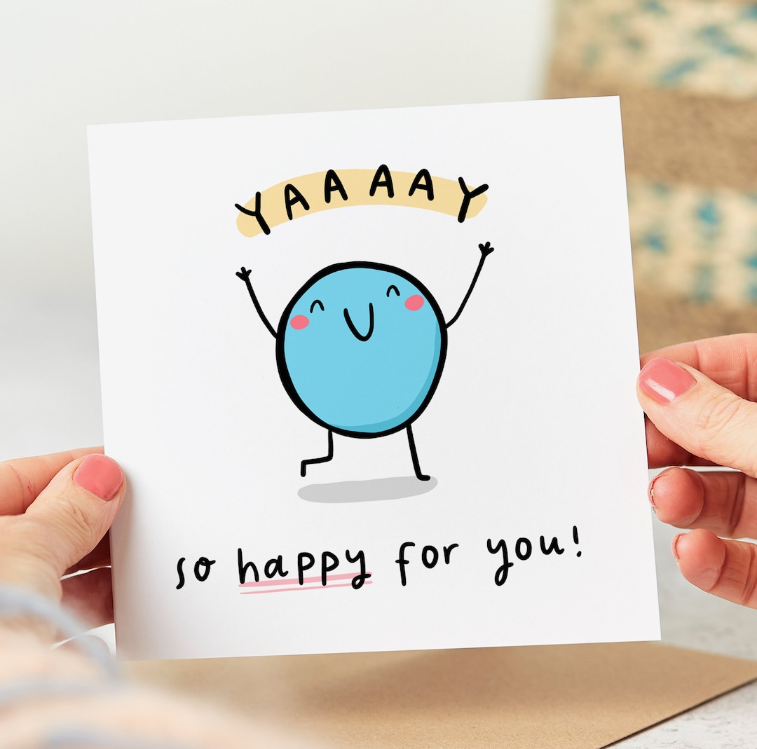 So Happy for You - Congrats Card - Personalised Card - Etsy UK