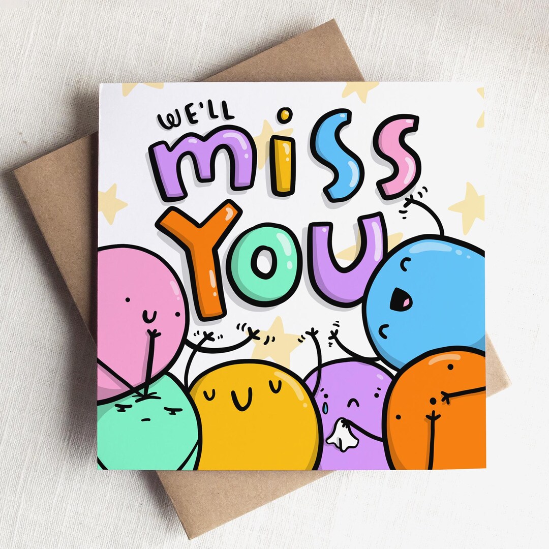 We'll Miss You Card, Leaving Card, Leaving New Job Card, Bon Voyage ...