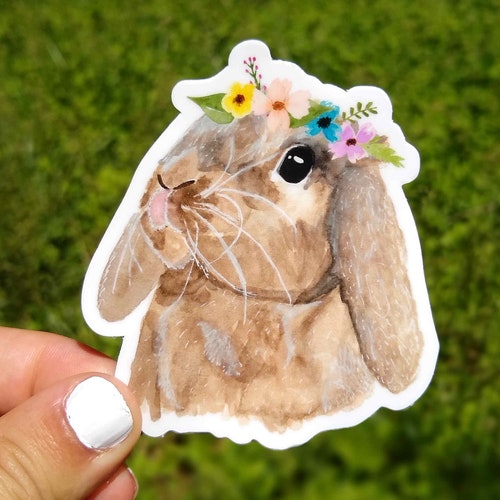 Watercolor Rabbit Laptop Decal Bunny Decal Laptop Sticker | Etsy