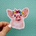 Watercolor Laptop Decal Pig Decal Laptop Sticker Journal - Etsy