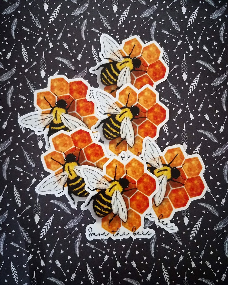 Honey Bee Decal Honeycomb Bee Keeper Laptop Bumble Bee - Etsy