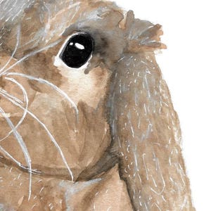 Watercolor Rabbit, Art Print, Bunny Nursery Art, Woodland Animal ...