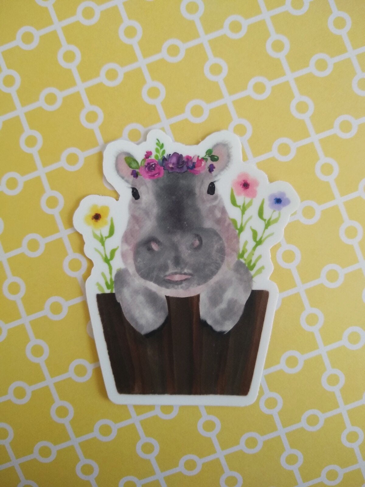 Hippo Decal Hippopotamus Decal Laptop Sticker Tumbler | Etsy