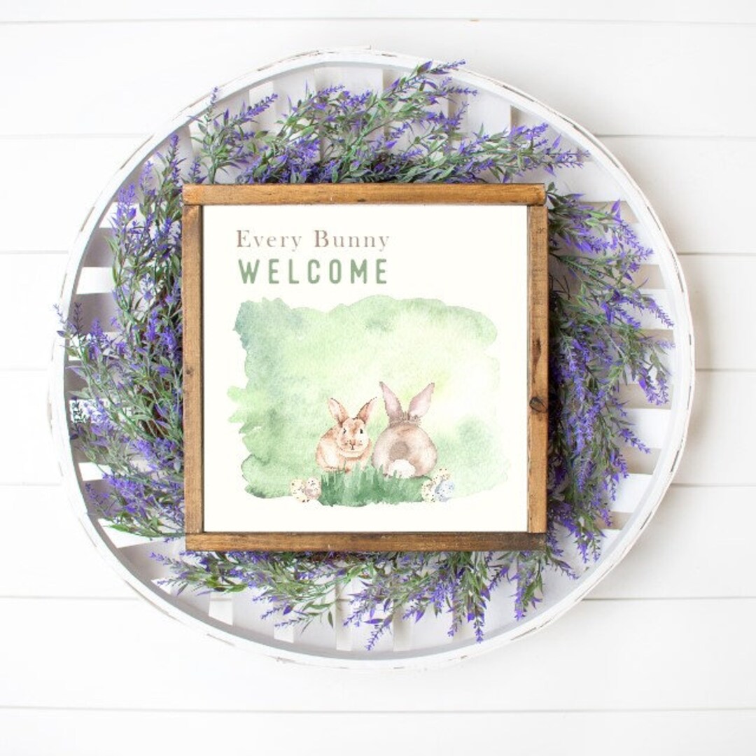Every Bunny Welcome Mini Wood Sign - Etsy