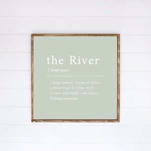 The River Definition Canvas Printed Sign - Etsy
