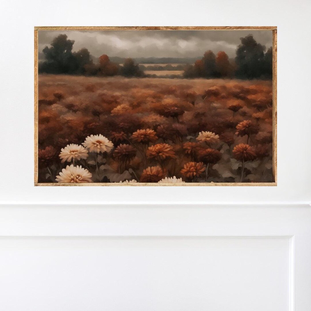 Field of Mums Canvas Printed Sign - Etsy