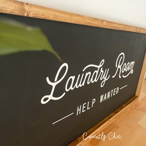 Laundry Room Help Wanted Canvas Printed Sign Sign Farmhouse - Etsy