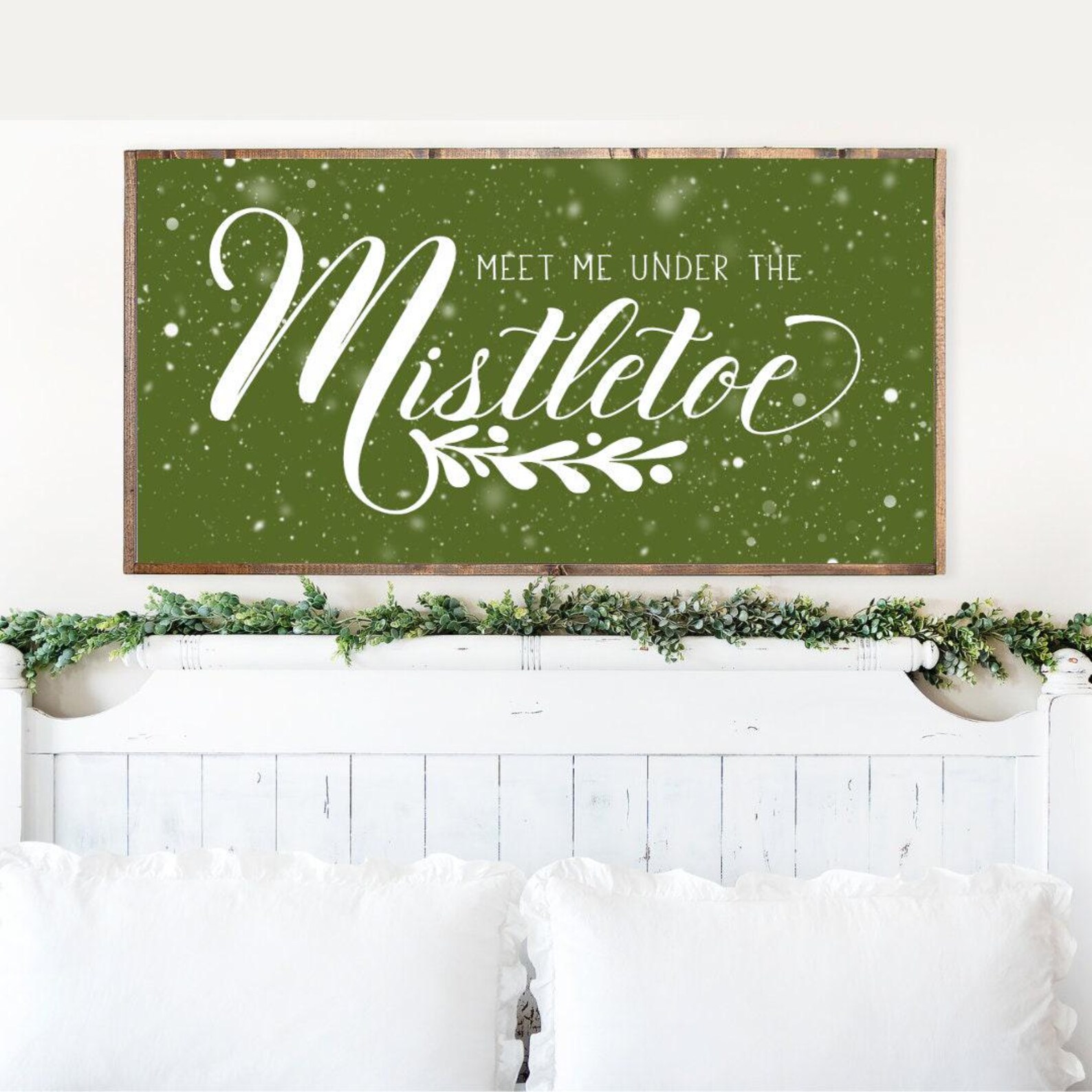 Meet Me Under the Mistletoe Canvas Printed Sign - Etsy