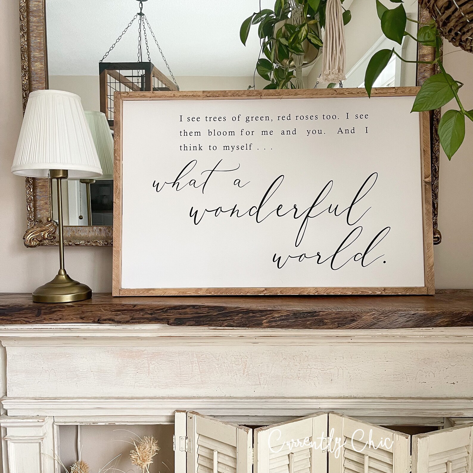 What A Wonderful World Canvas Printed Sign Sign Farmhouse - Etsy