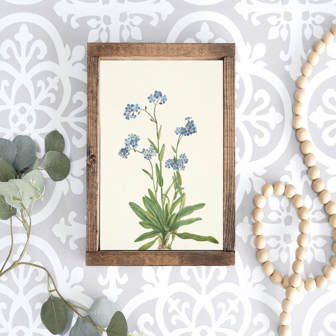 Forget Me Nots Canvas Printed Sign - Etsy