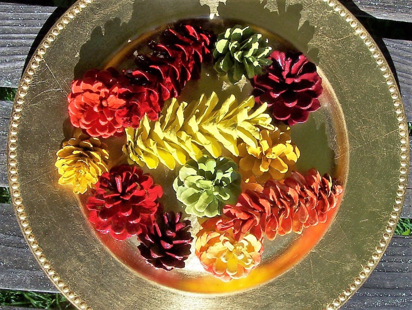 Fall Pine Cones, Painted Pretty Fall Colors. High-quality. Thanksgiving ...