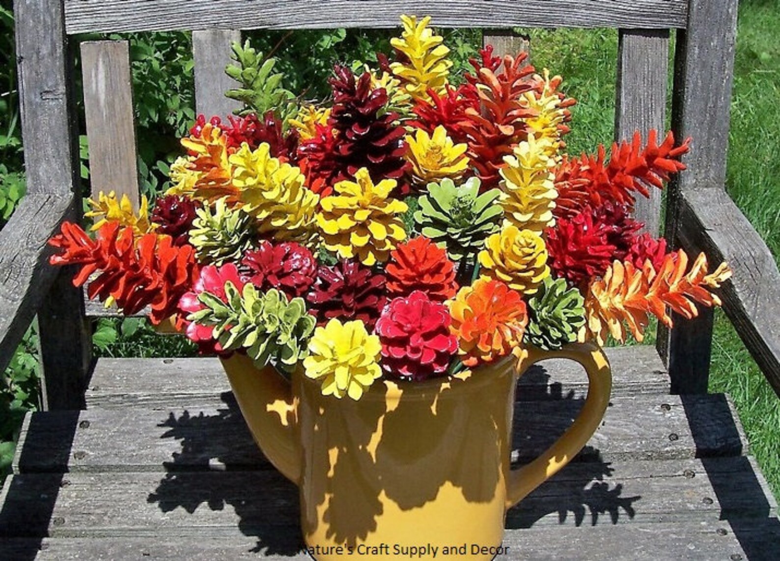 Fall Pine Cone Flowers ONE DOZEN ORIGINAL on 12-inch Stems. - Etsy