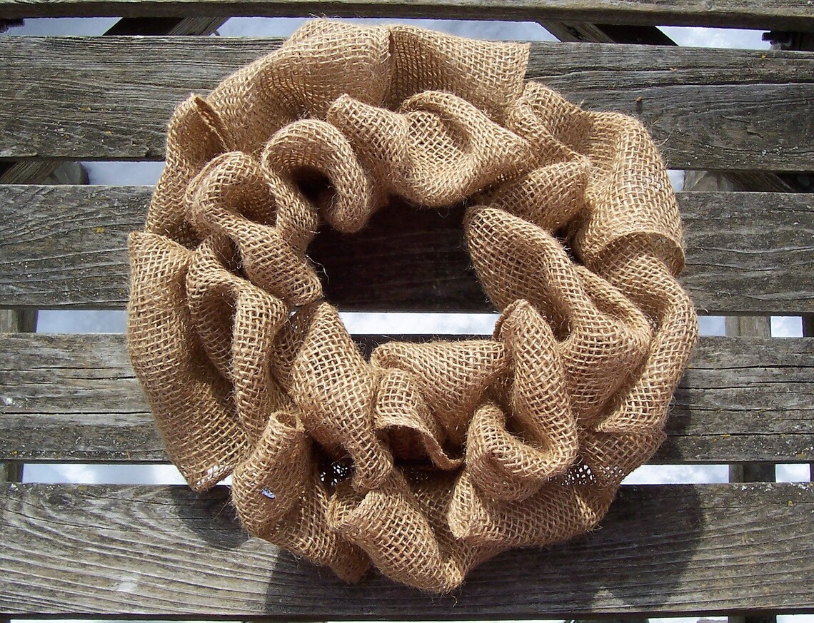 Small, Plain, Burlap Wreath to Decorate. Larger Sizes Available. - Etsy
