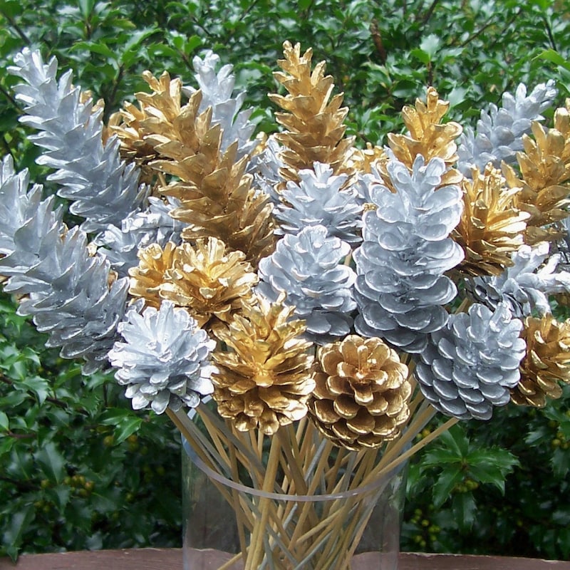 Gold Pine Cones - Etsy