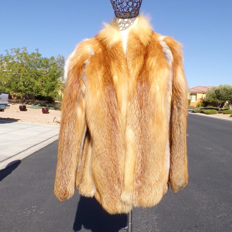Red Fox Fur Coat - Etsy