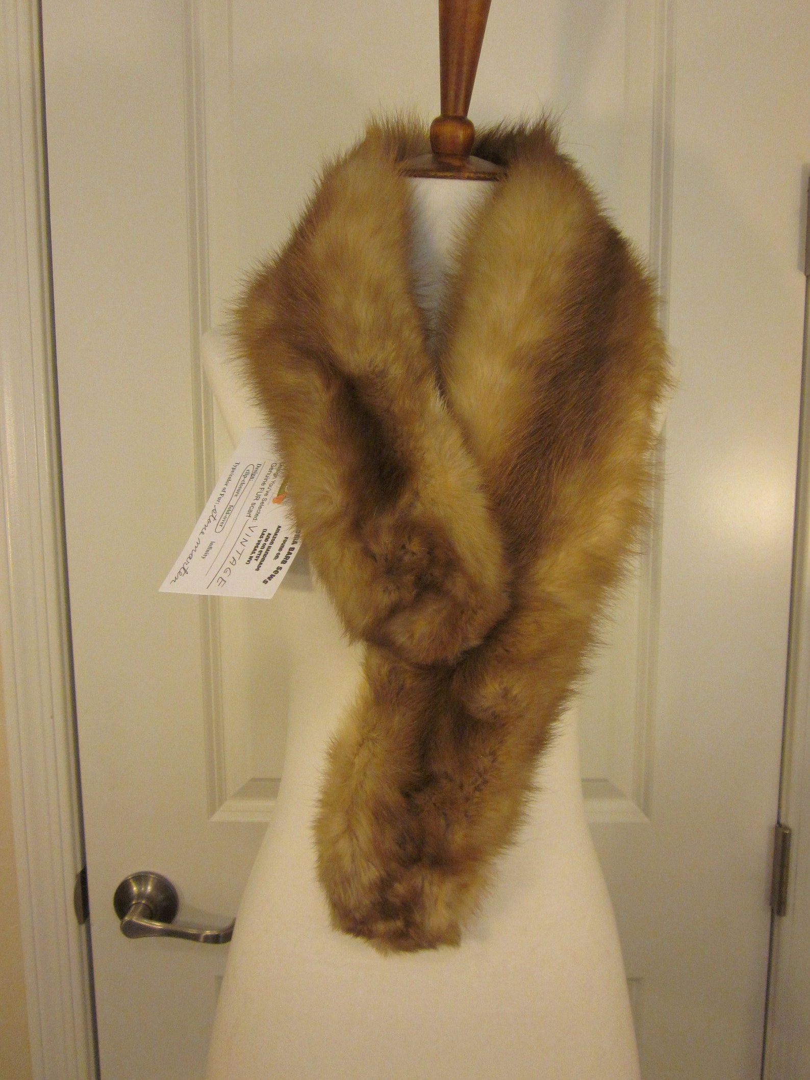 Real STONE MARTIN sable fitch fur scarf scarves collar boa | Etsy