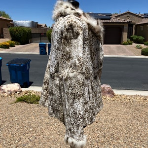 NWT L 12 Real SHEARED RABBIT W Fox Trim Jacket Hip-length, Macy's Fur ...