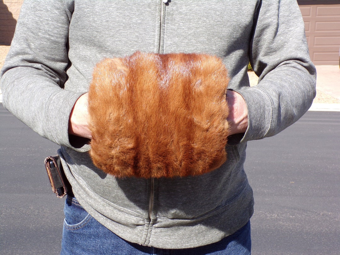 ADULT (sm) MINK Muff, Brown Fur Hand Muff, Petite Woman or Teen Fur ...